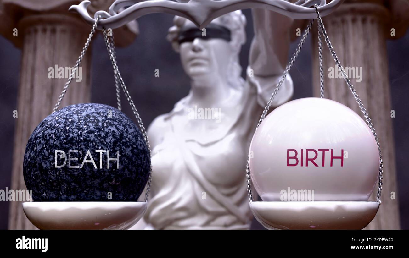 Death or Birth as a choice, two options to choose from. Greek statue ...