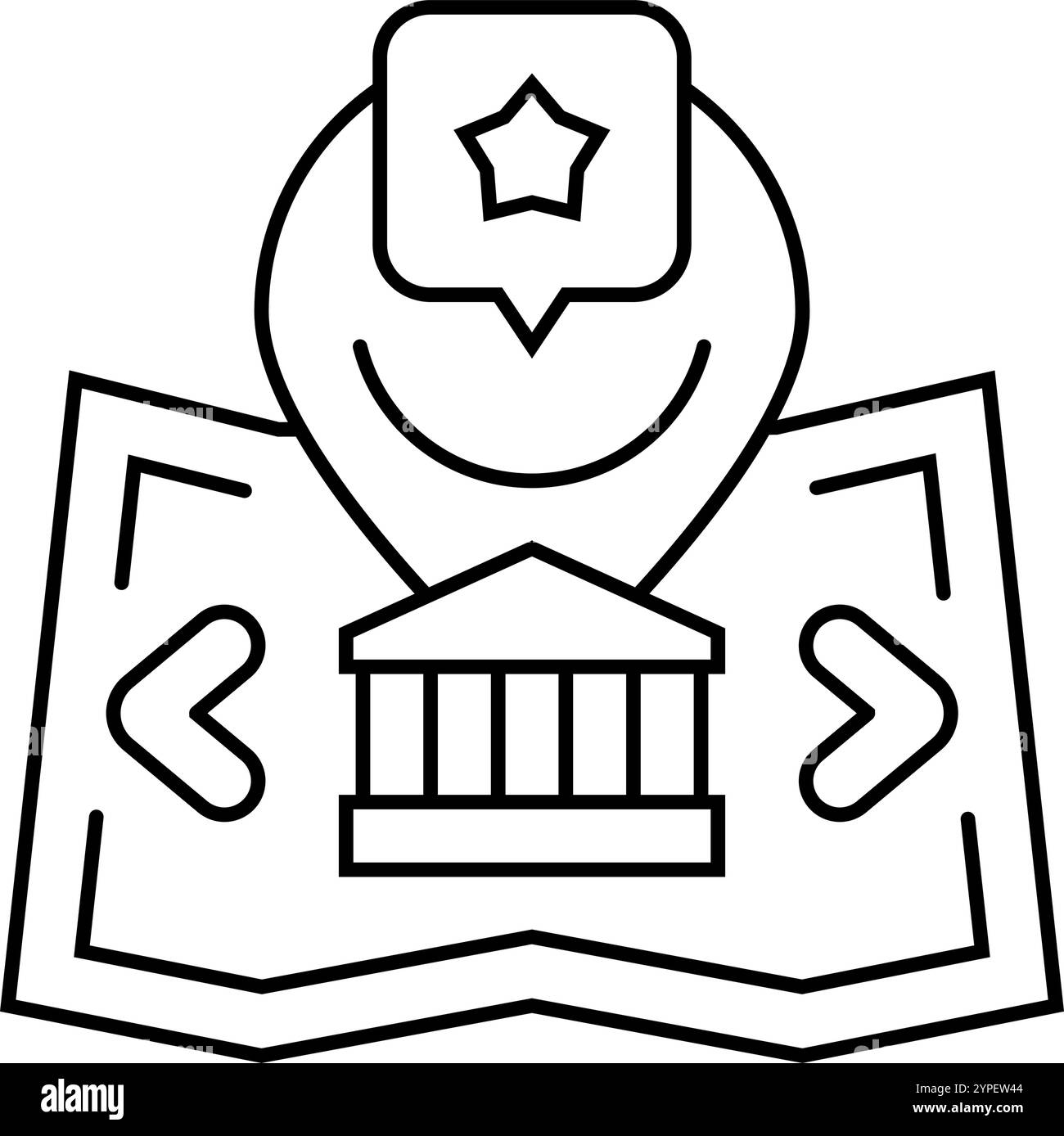 venue selection agency line icon vector illustration Stock Vector Image ...