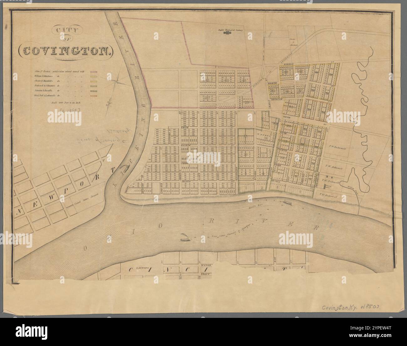 Map of covington hi-res stock photography and images - Alamy