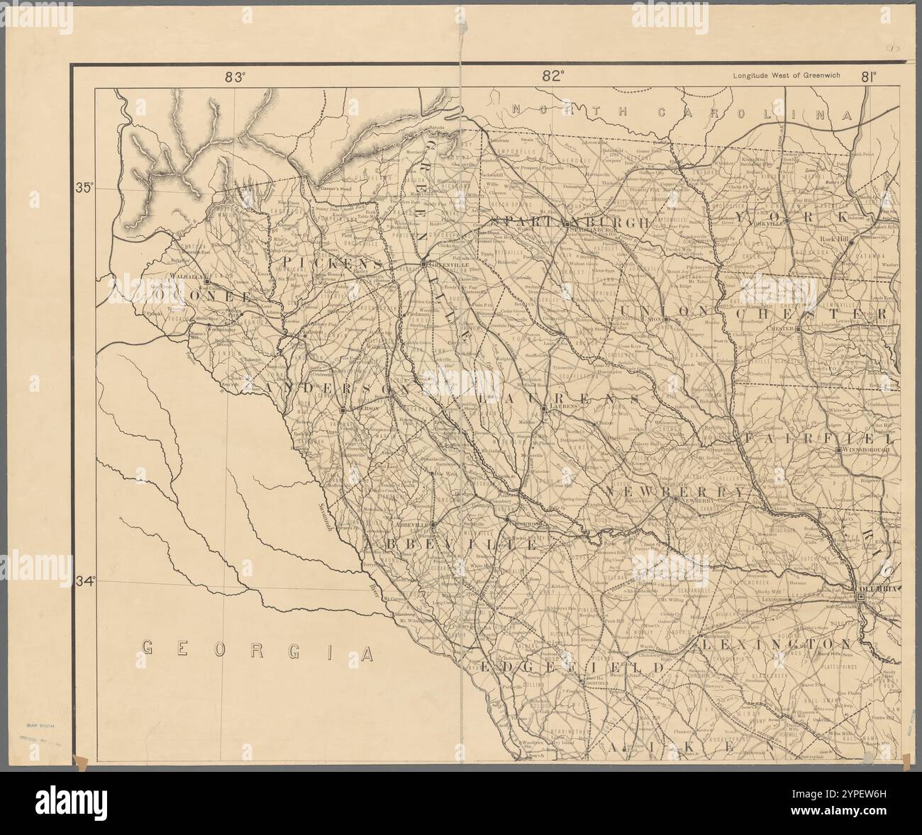 Watson and Adams new topographical, township & railroad map of South ...
