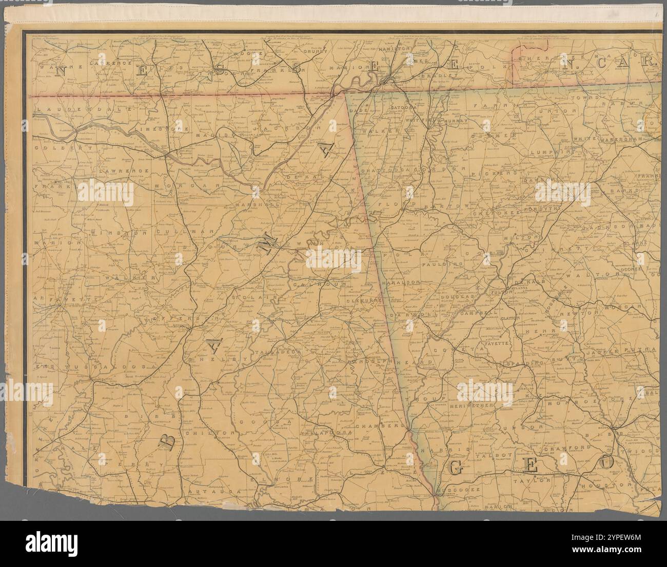 Post route map of the states of South Carolina and Georgia : with ...