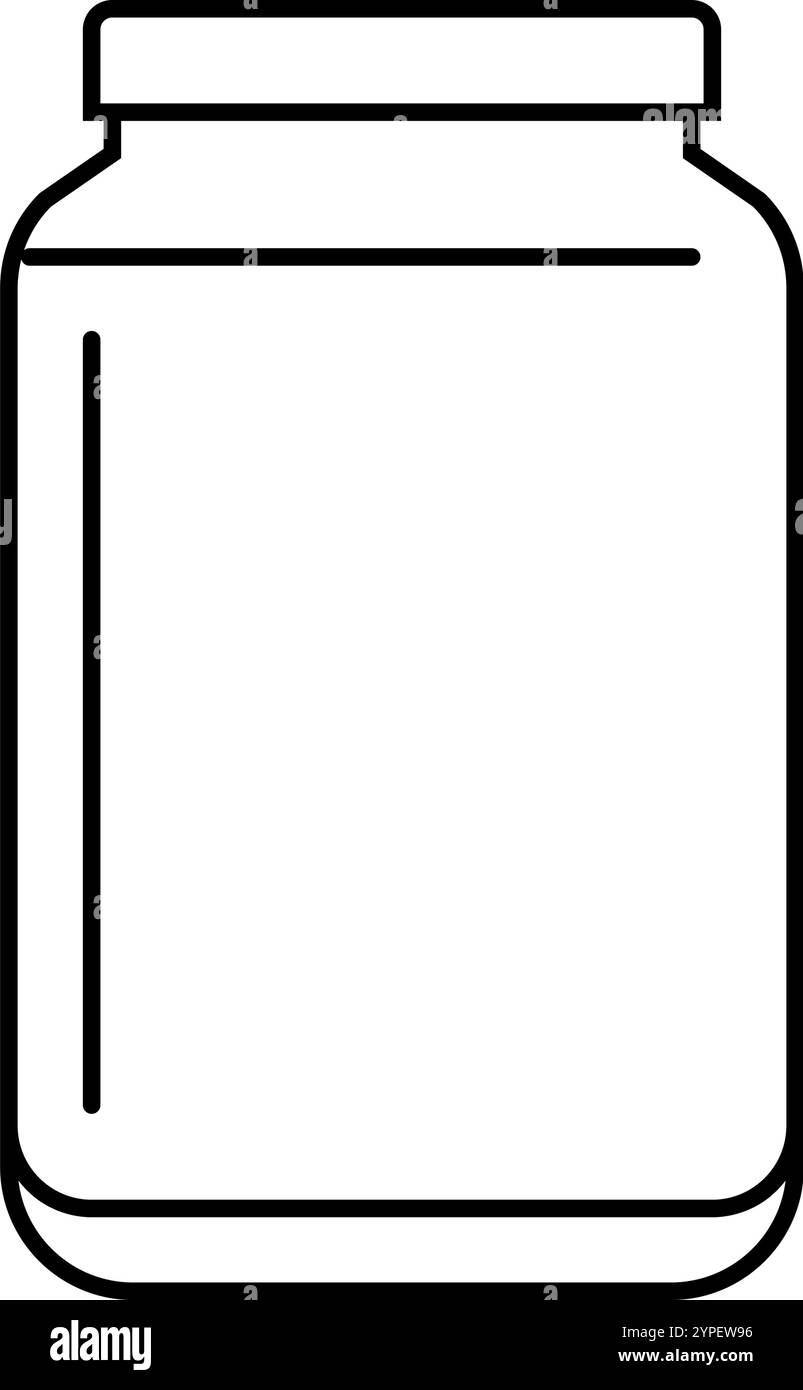 jar glass package line icon vector illustration Stock Vector Image ...