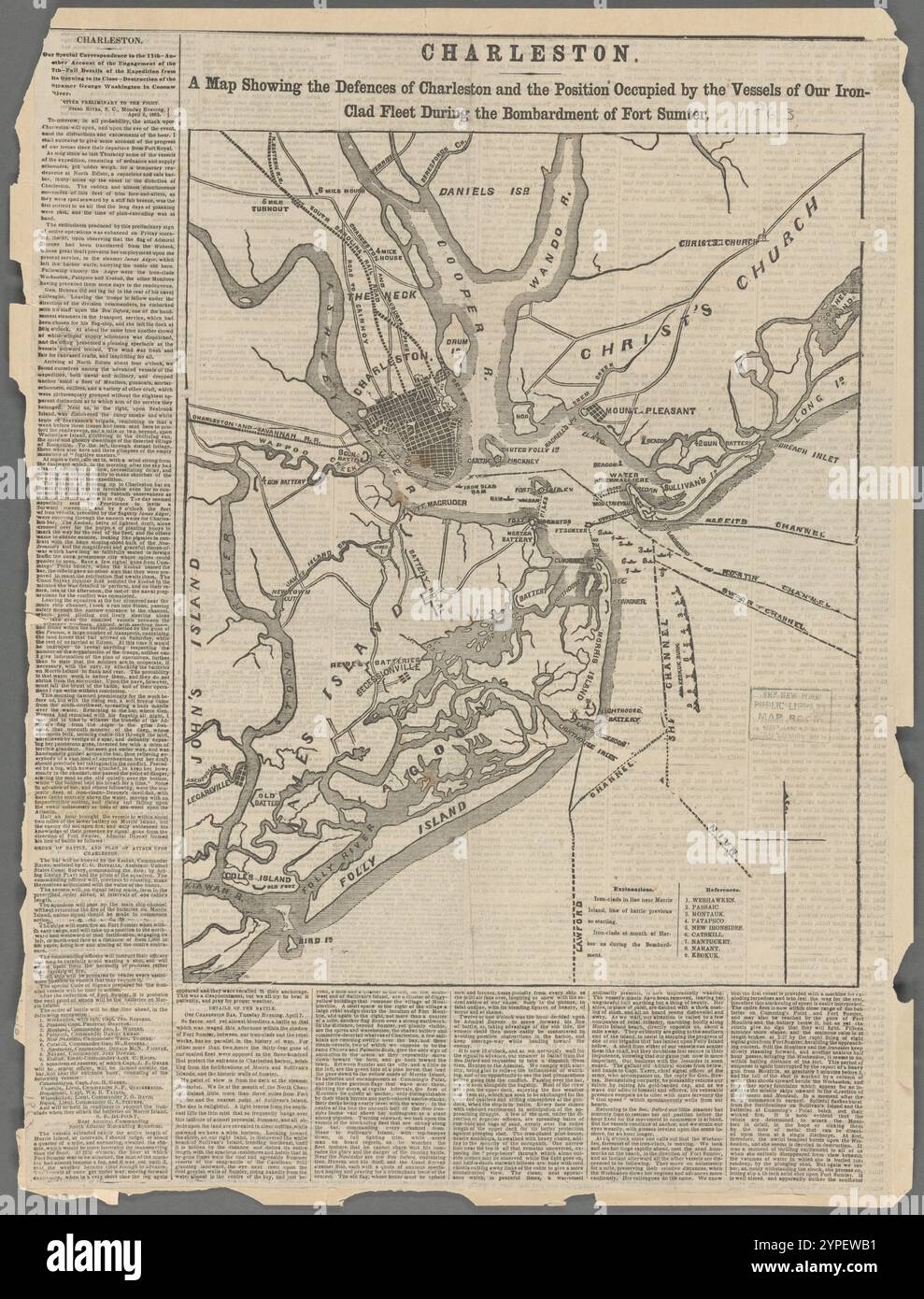 Charleston : a map showing the defences of Charleston and the position ...