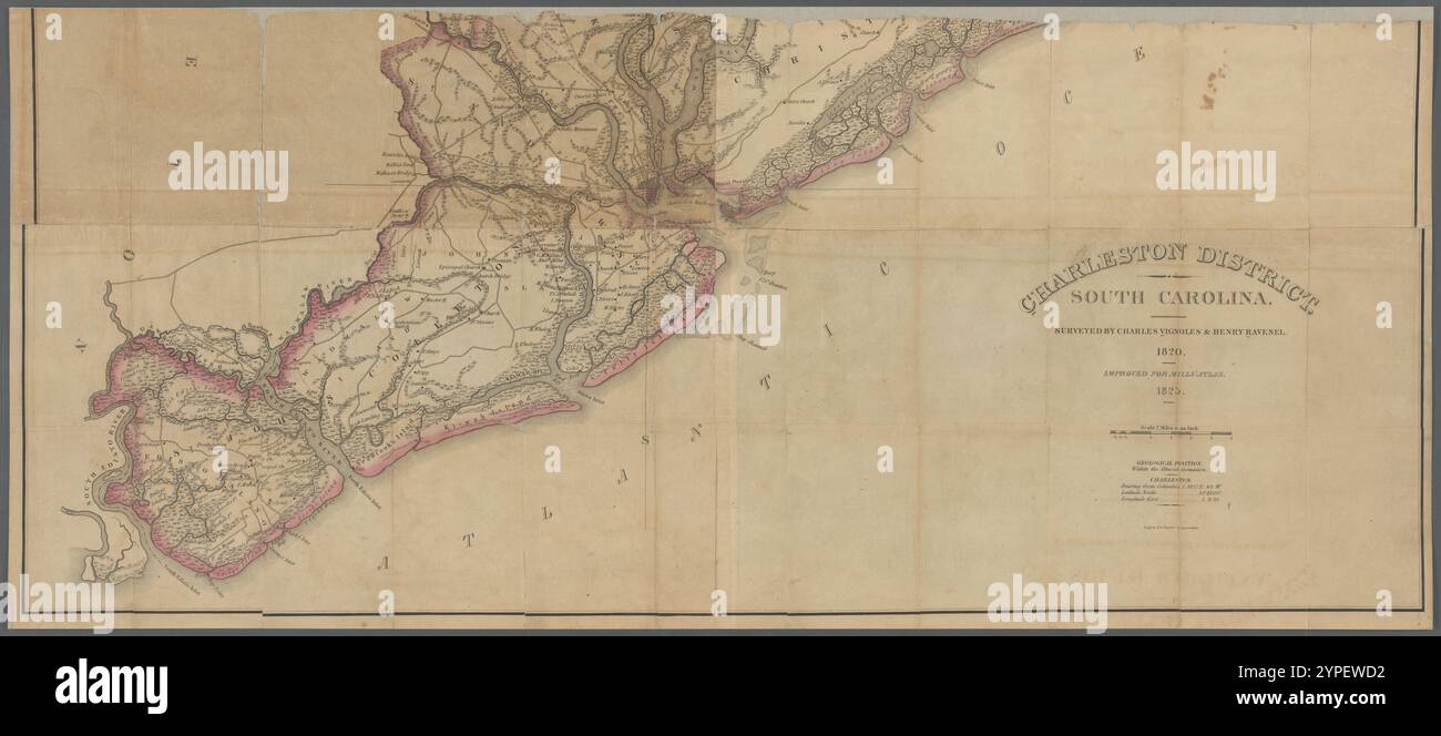 Charleston county map hi-res stock photography and images - Alamy