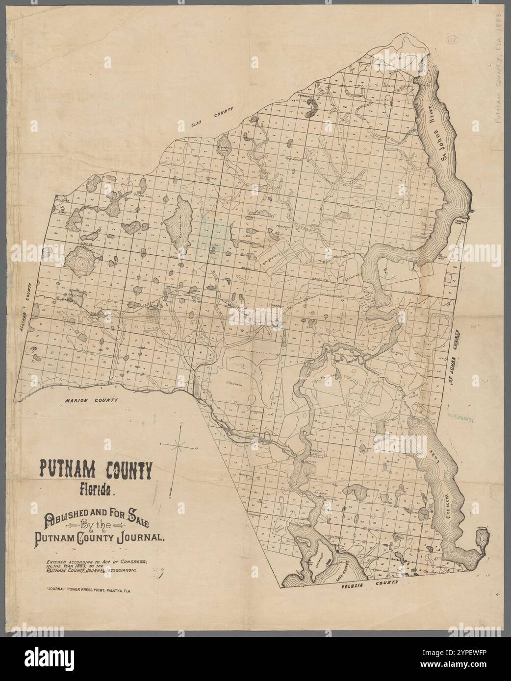 Putnam county map hi-res stock photography and images - Alamy