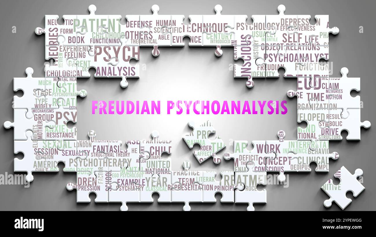 Freudian psychoanalysis being a complex subject hi-res stock ...