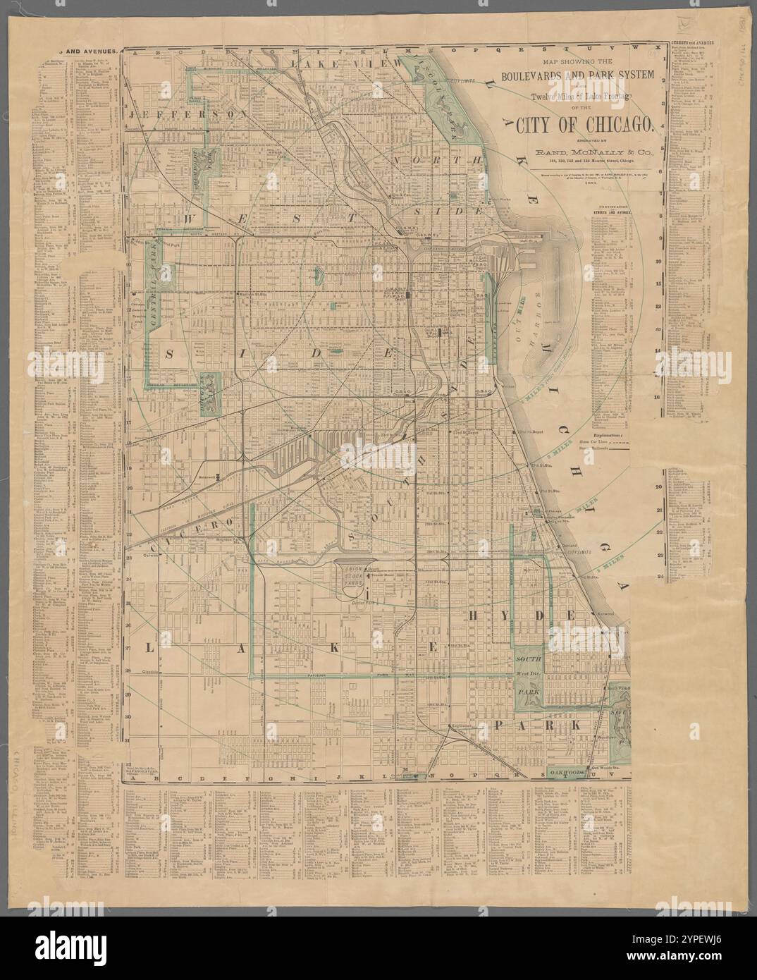 Chicago parks map hi-res stock photography and images - Alamy