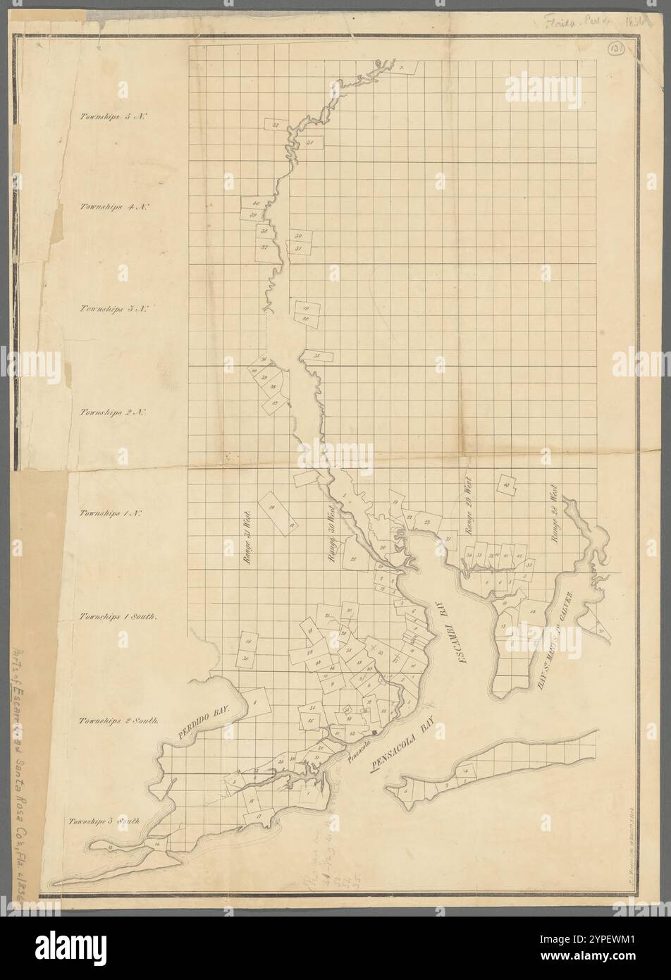 Escambia county map hi-res stock photography and images - Alamy