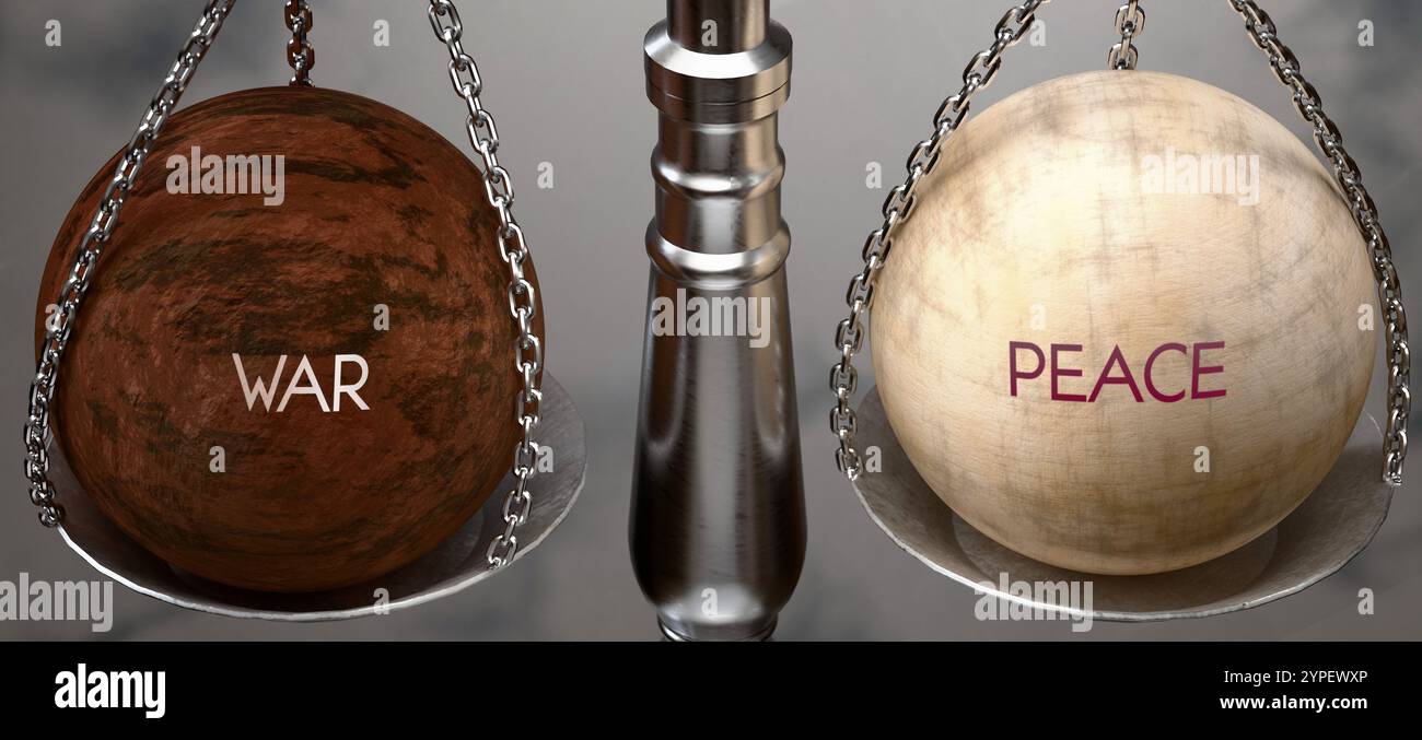 War or peace weighing two choices hi-res stock photography and images ...