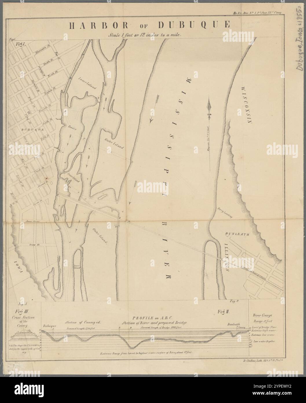 Map of dubuque hi-res stock photography and images - Alamy