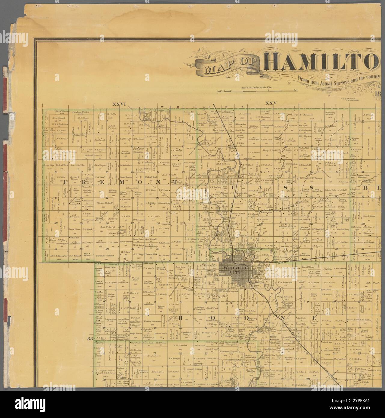 Map of Hamilton County, Iowa : drawn from actual surveys and the county ...