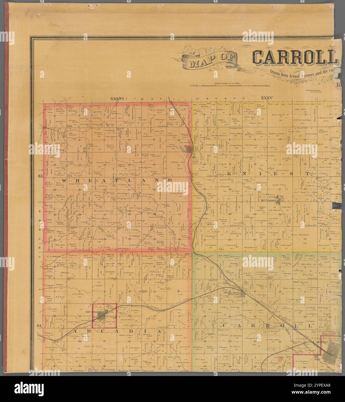 Map of carroll hi-res stock photography and images - Alamy