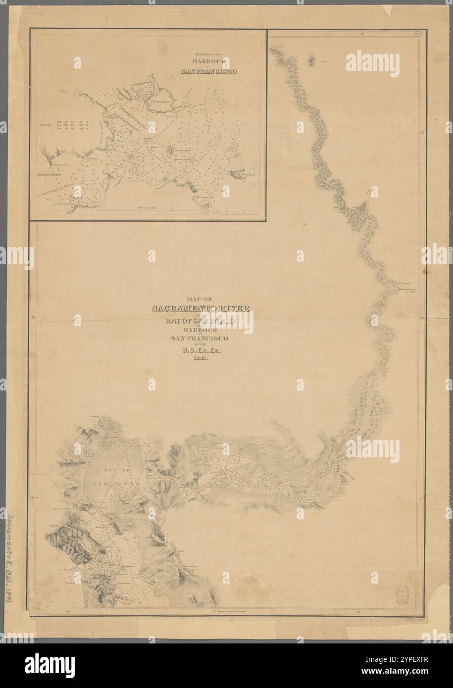 Map of Sacramento River and bay of San Pablo with harbour of San ...