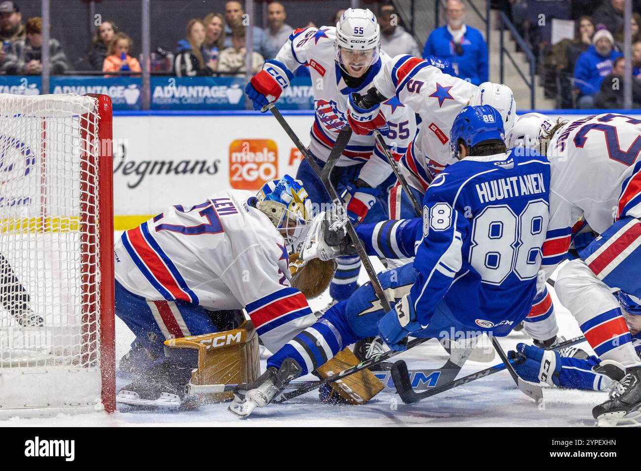 November 29th 2024: Rochester Americans goaltender Devon Levi (27 ...