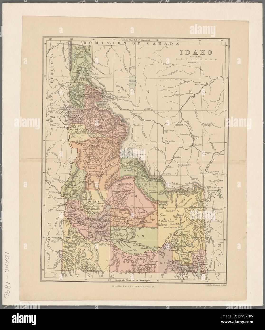 Idaho maps hi-res stock photography and images - Alamy