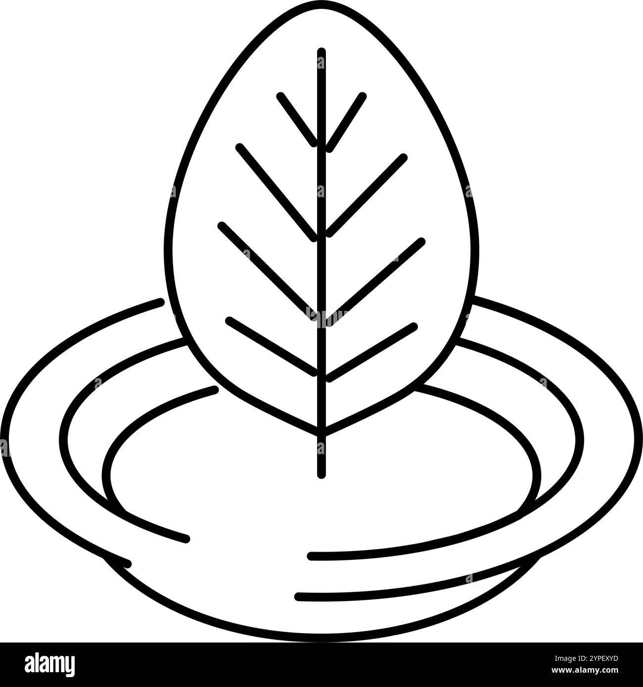 leaf vegan food line icon vector illustration Stock Vector Image & Art ...