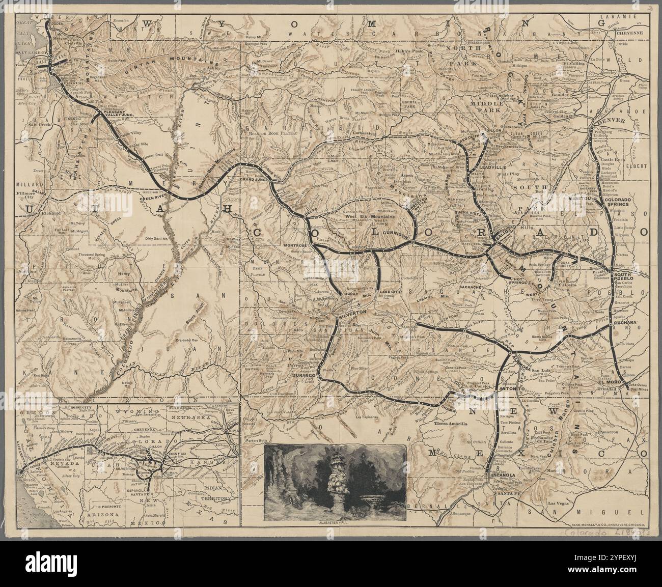 Map of part of the state of Colorado 1890 by Rand McNally and Company ...