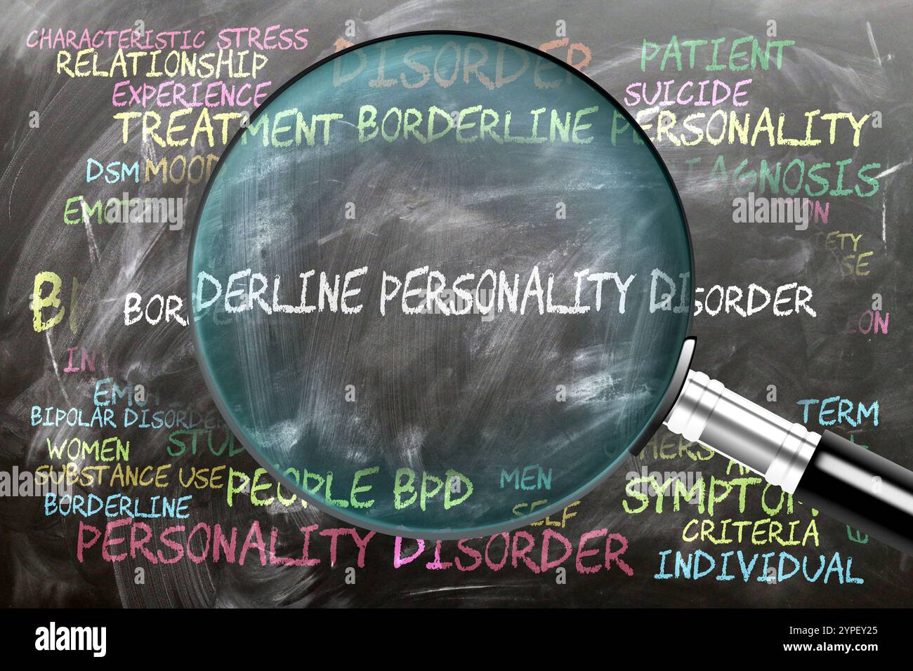 Borderline personality disorder being studied hi-res stock photography ...