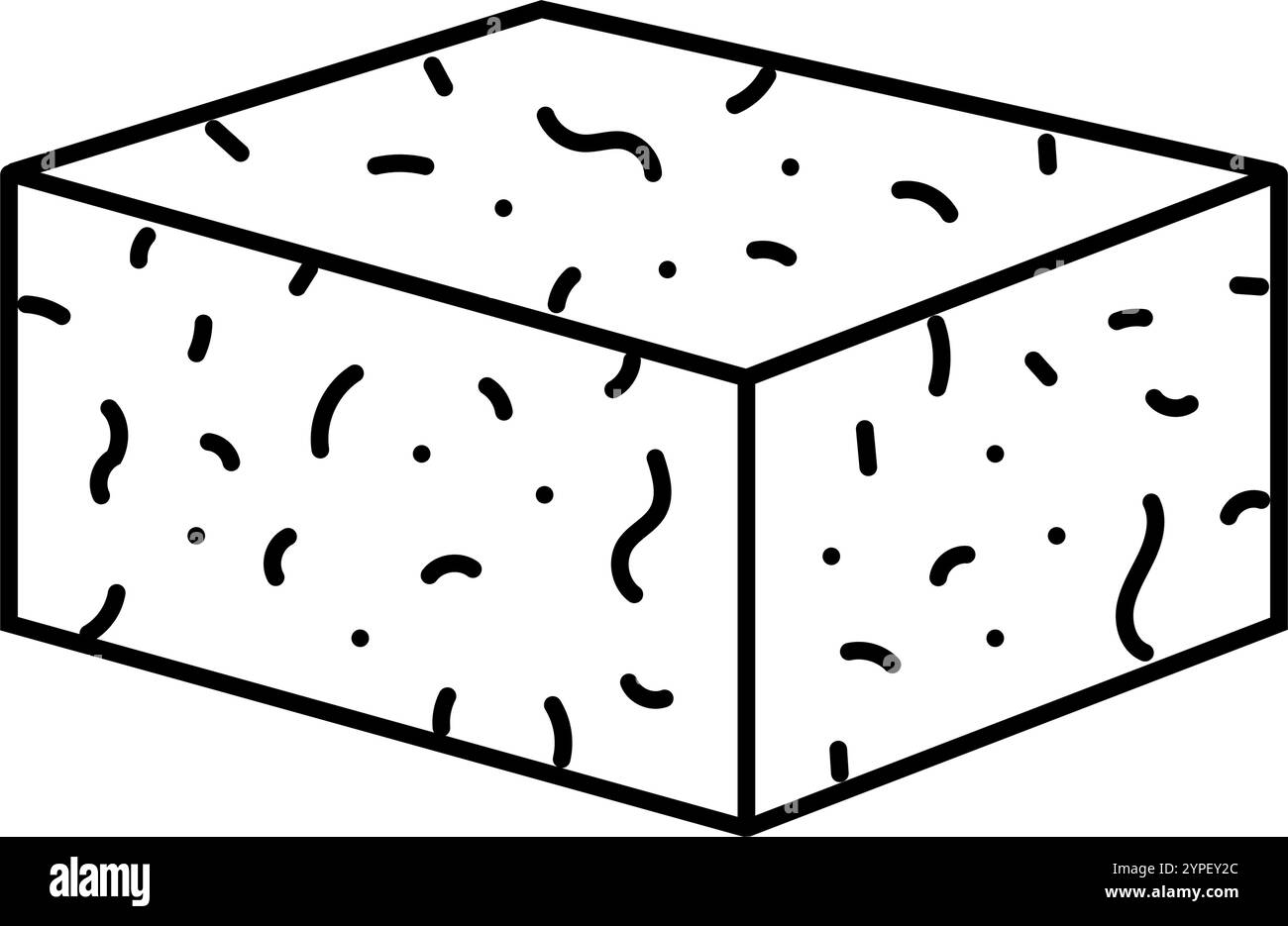 tofu block vegan food line icon vector illustration Stock Vector Image ...