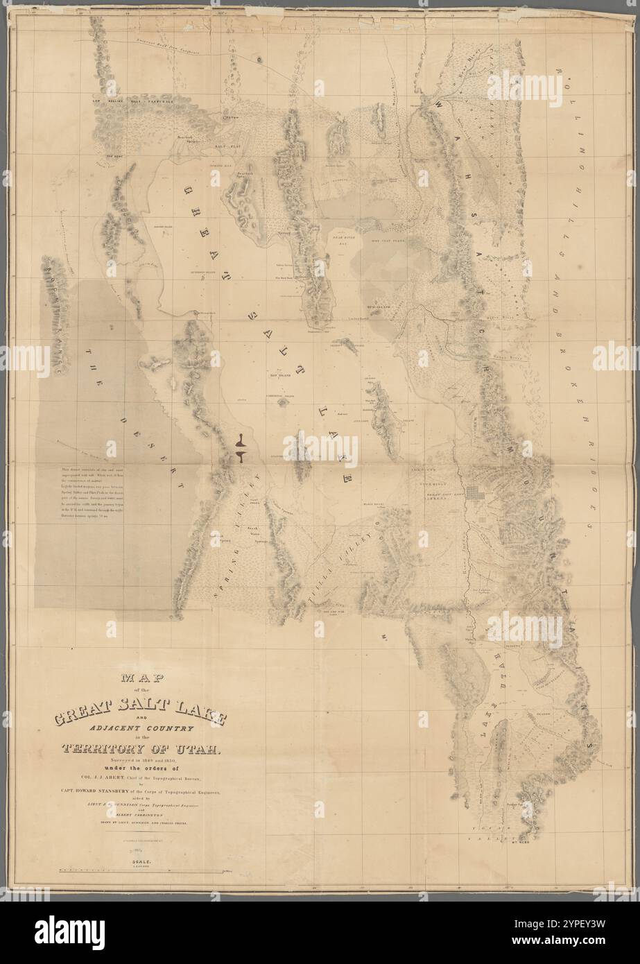 Map of the Great Salt Lake and adjacent country in the territory of ...