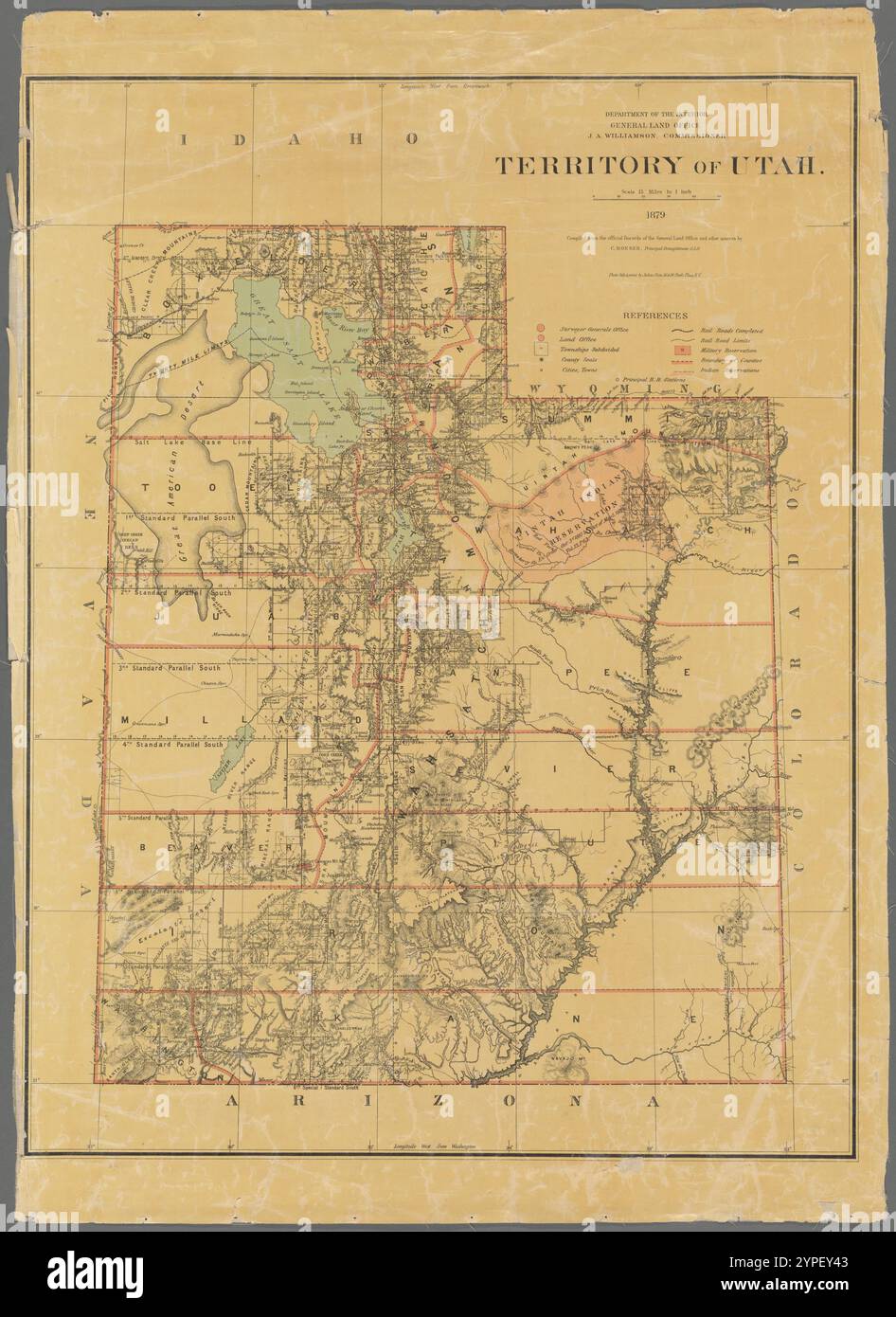 Utah reservations map hi-res stock photography and images - Alamy