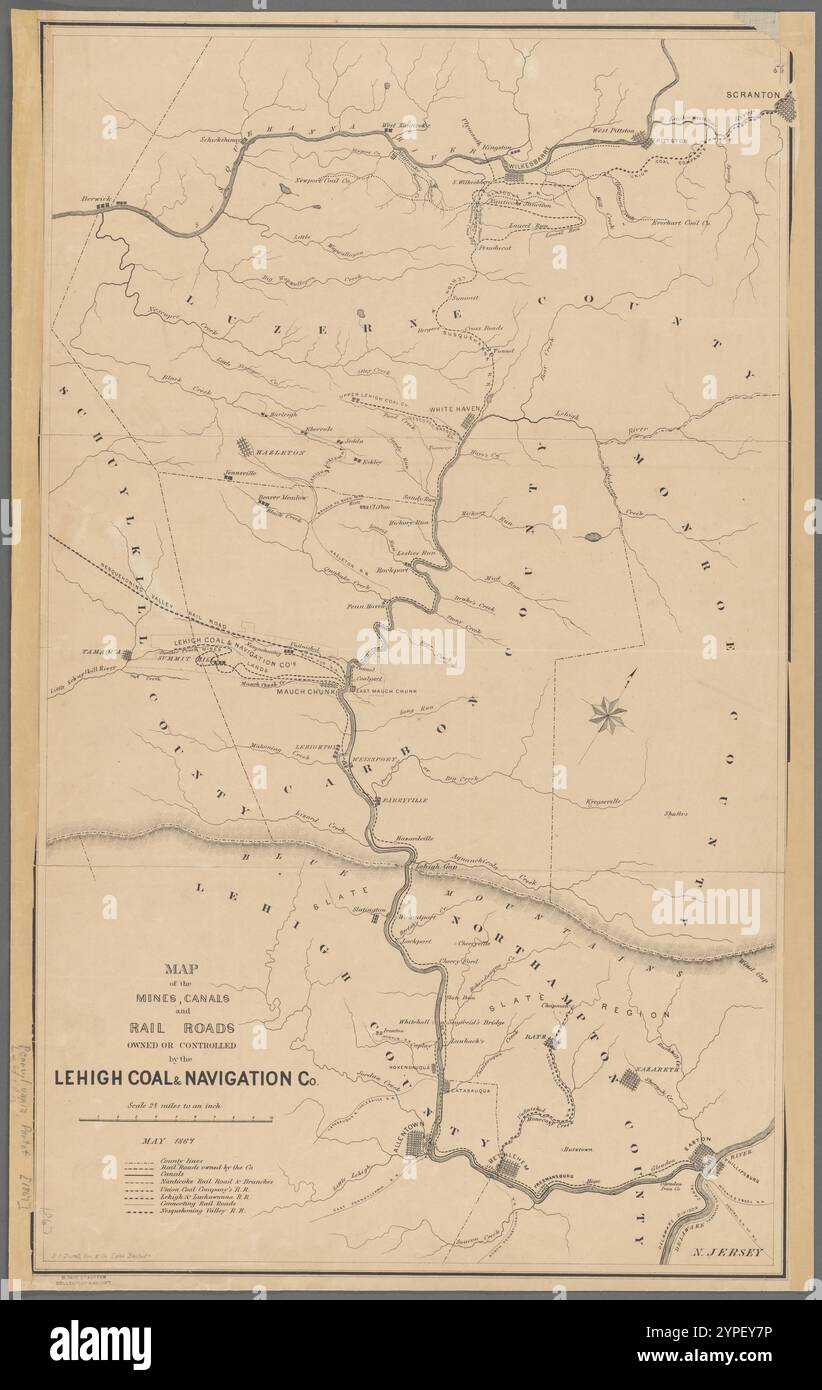 Map of the mines, canals, and rail roads owned or controlled by the ...