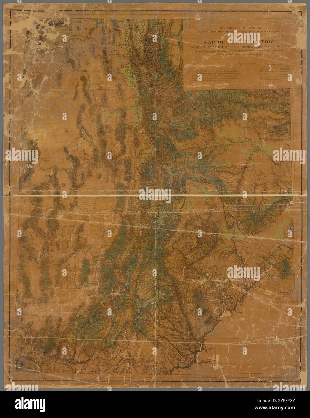 Map of Utah territory: representing the extent of the irrigable, timber ...