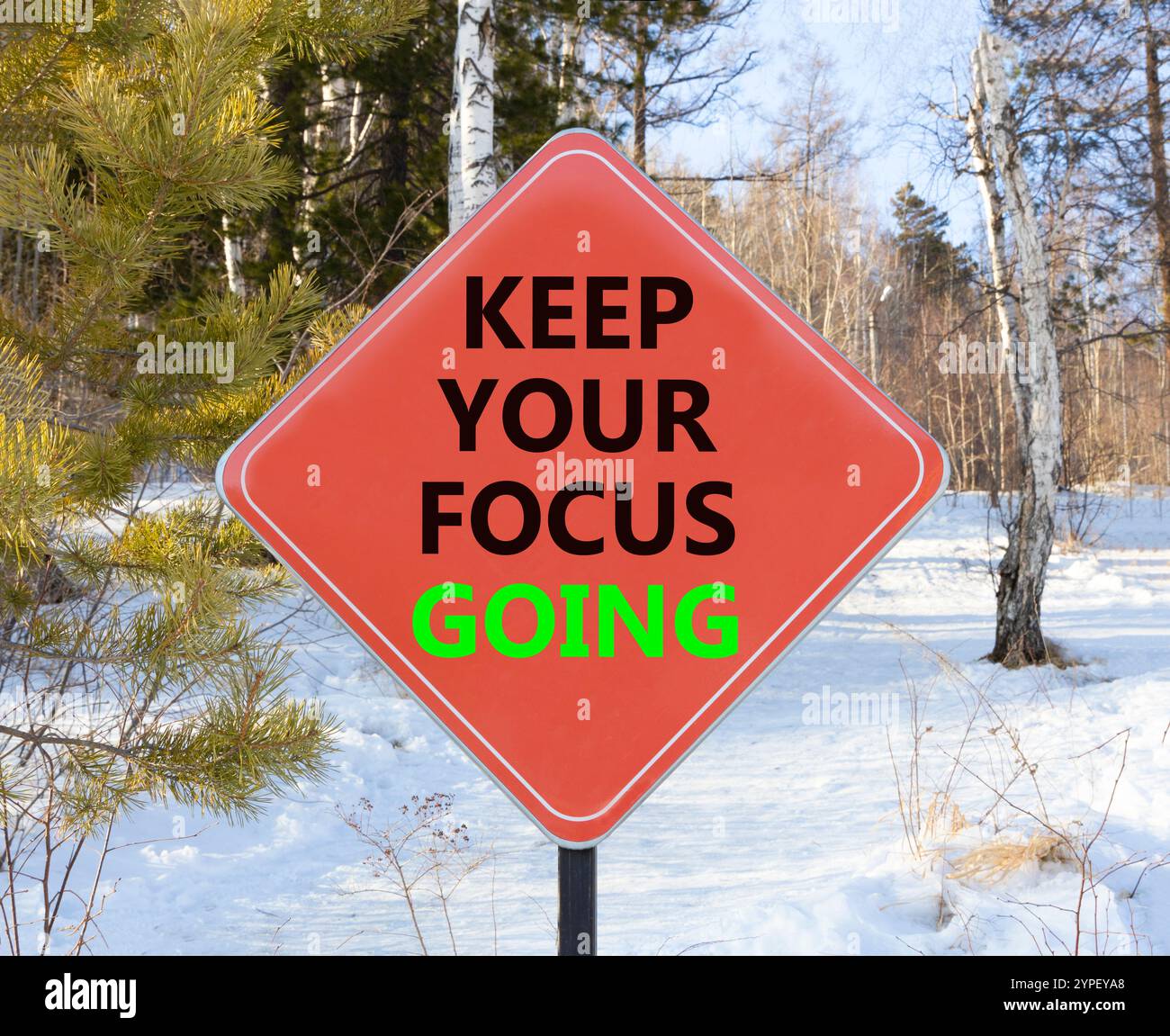 Keep your focus going symbol. Concept words Keep your focus going on ...
