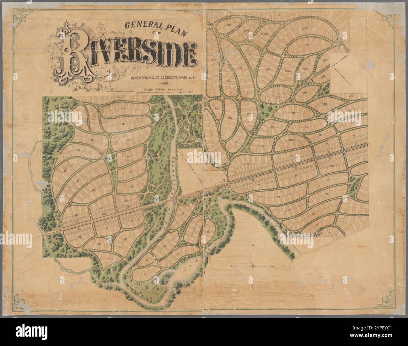 Riverside map illinois hi-res stock photography and images - Alamy