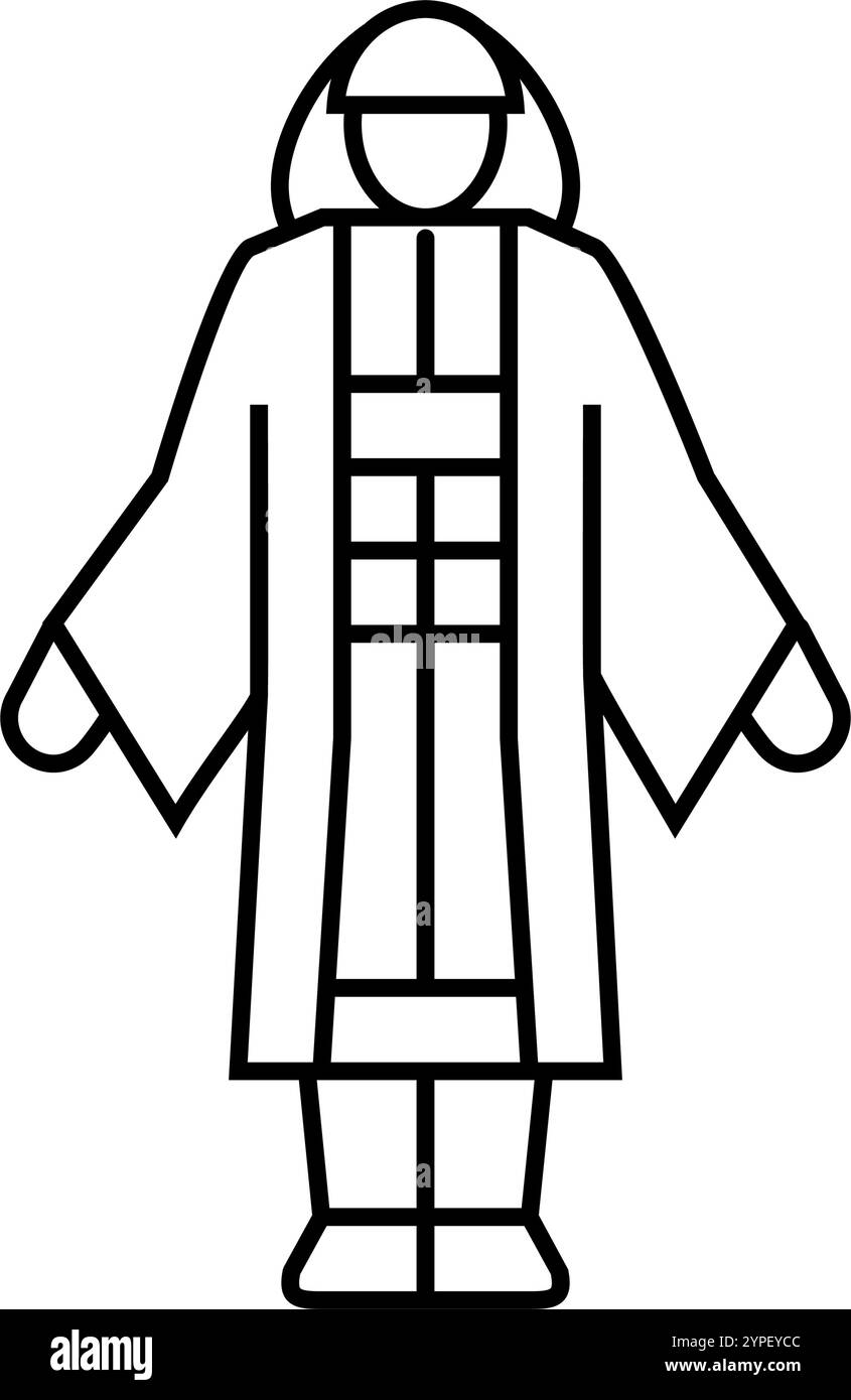 anime cosplay female line icon vector illustration Stock Vector Image ...