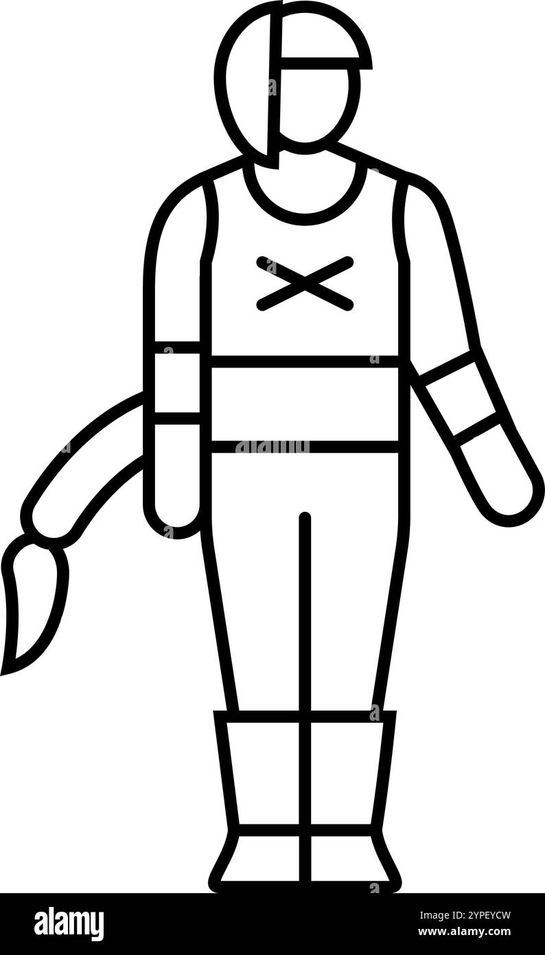 video game cosplay female line icon vector illustration Stock Vector ...