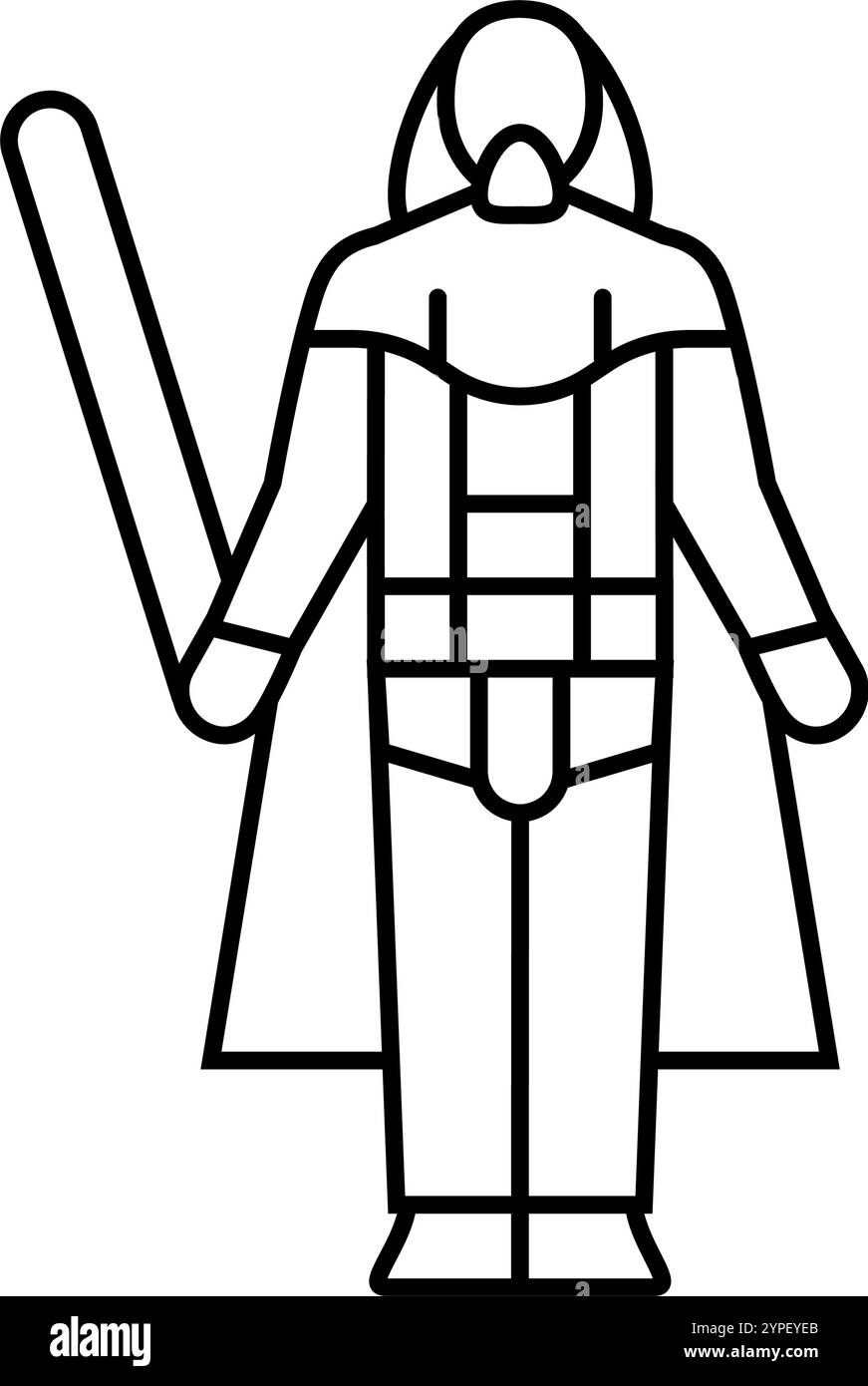 movie cosplay male line icon vector illustration Stock Vector Image ...