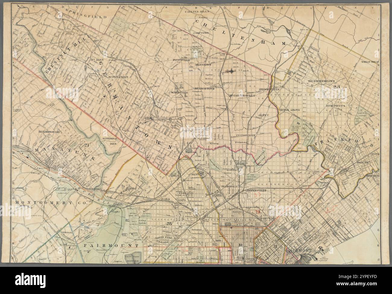 New map of the city of Philadelphia : from the latest city surveys 1887 ...