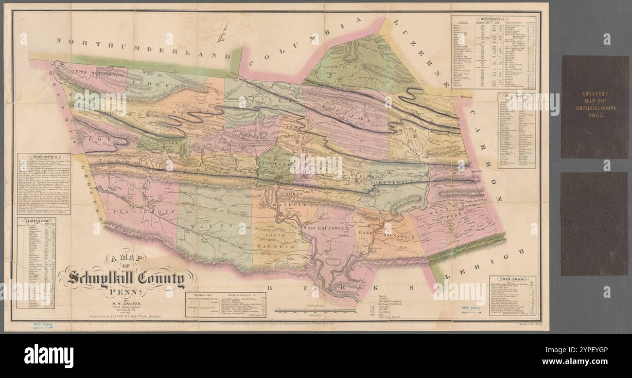 A map of Schuylkill County, Penna. 1855 by Sheafer, P. W. (Peter ...