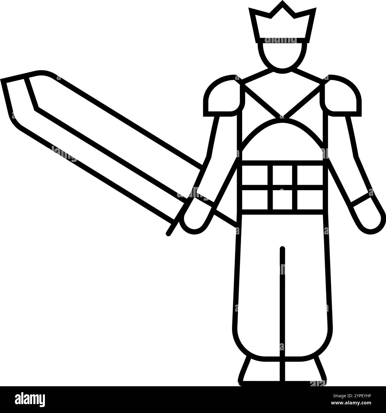 fantasy cosplay male line icon vector illustration Stock Vector Image ...