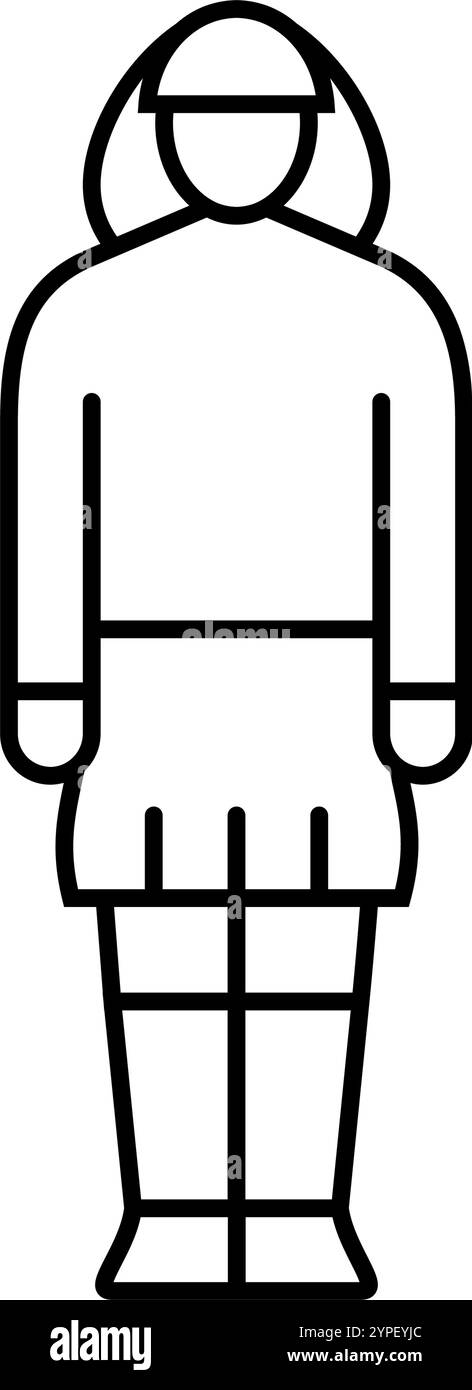 tv series cosplay female line icon vector illustration Stock Vector ...