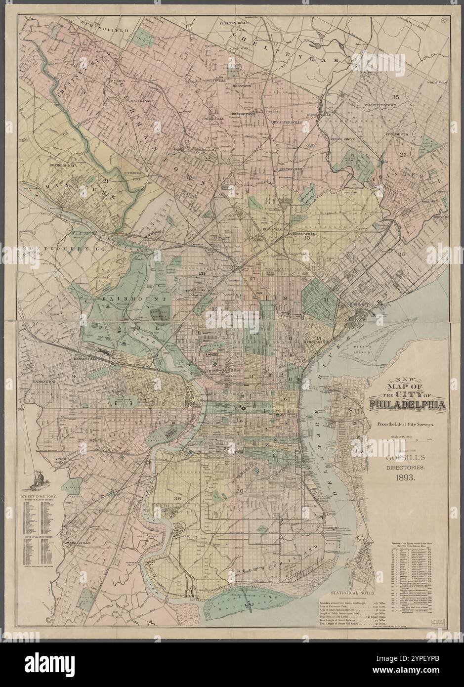 New map of the city of Philadelphia : from the latest city surveys ...