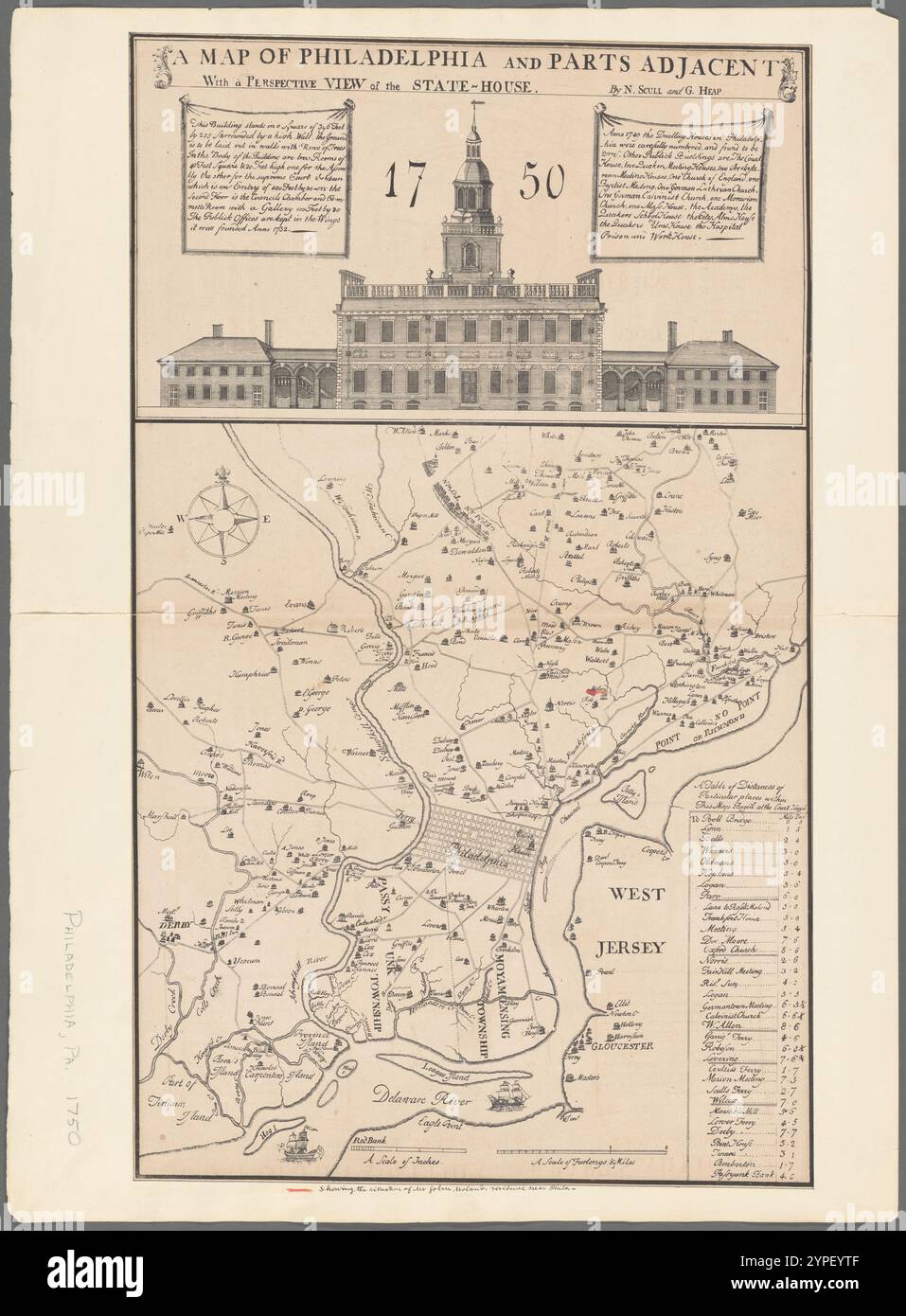 A map of Philadelphia and parts adjacent : with a perspective view of ...