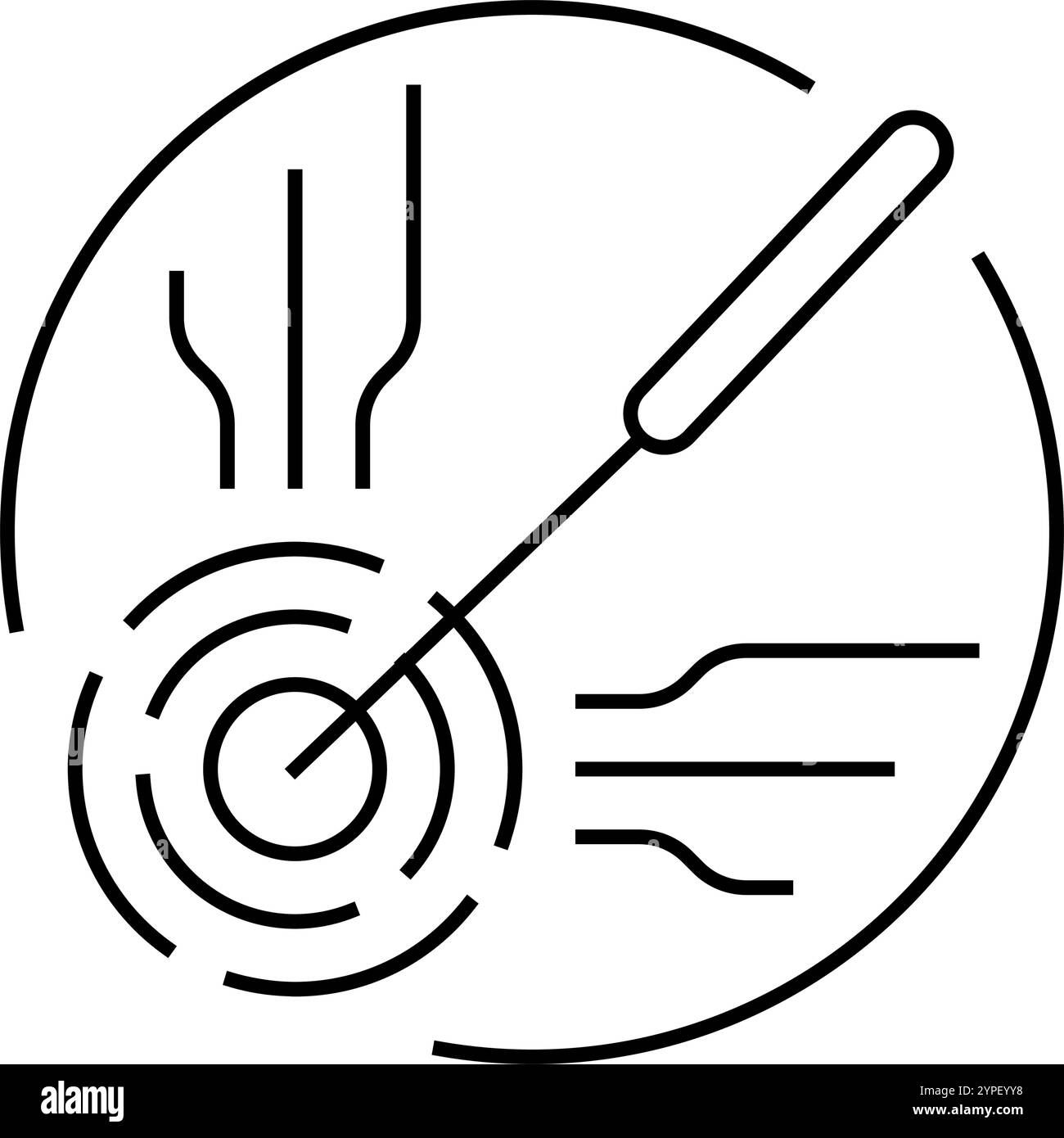 pressure point acupuncture line icon vector illustration Stock Vector ...
