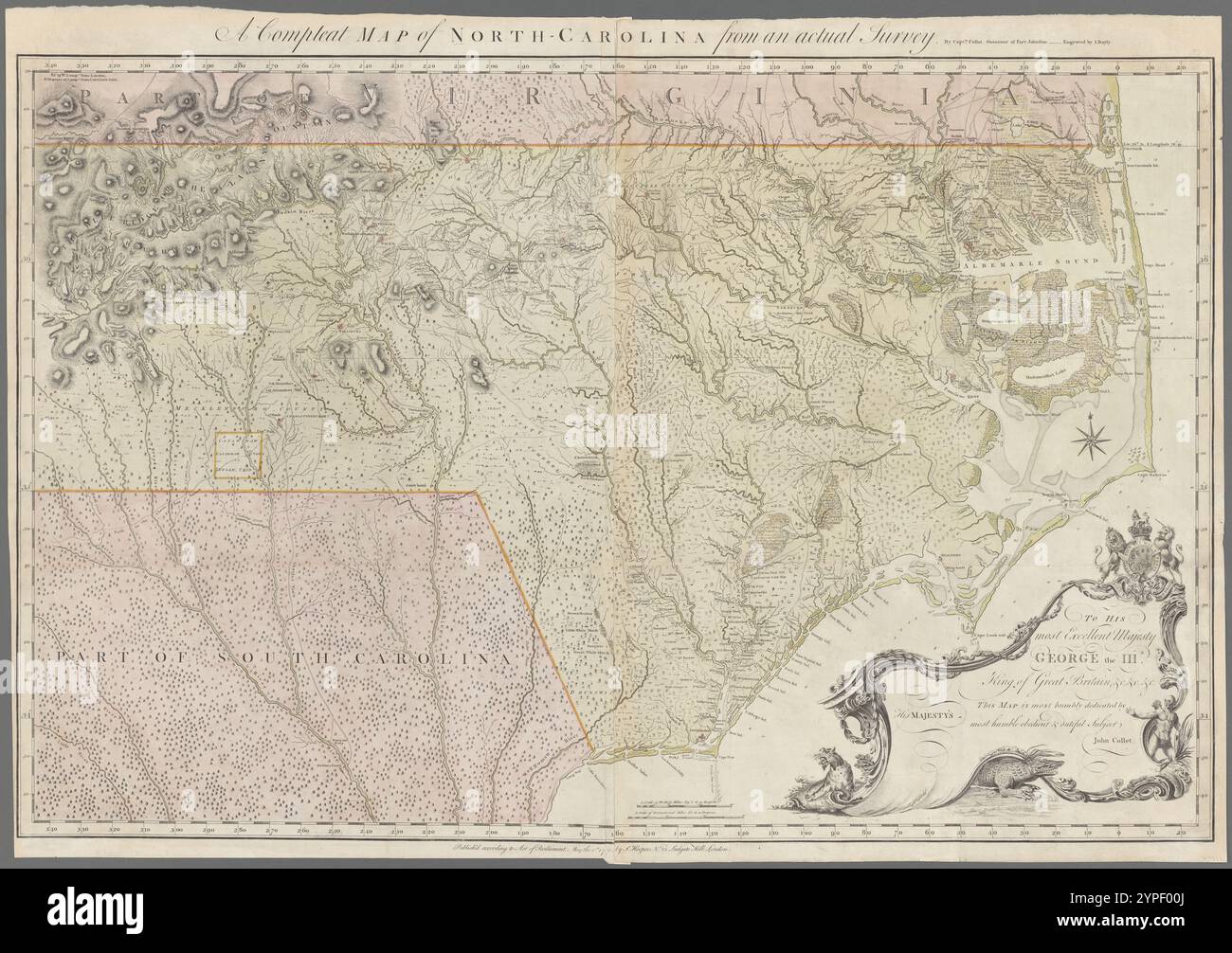 A compleat map of North-Carolina from an actual survey 1770 by Collet ...