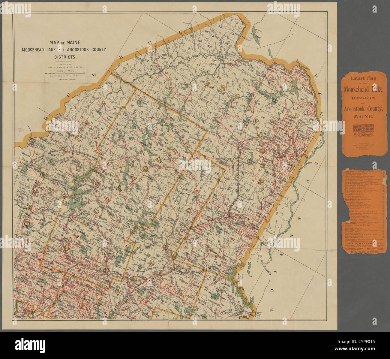 Aroostook county map hi-res stock photography and images - Alamy