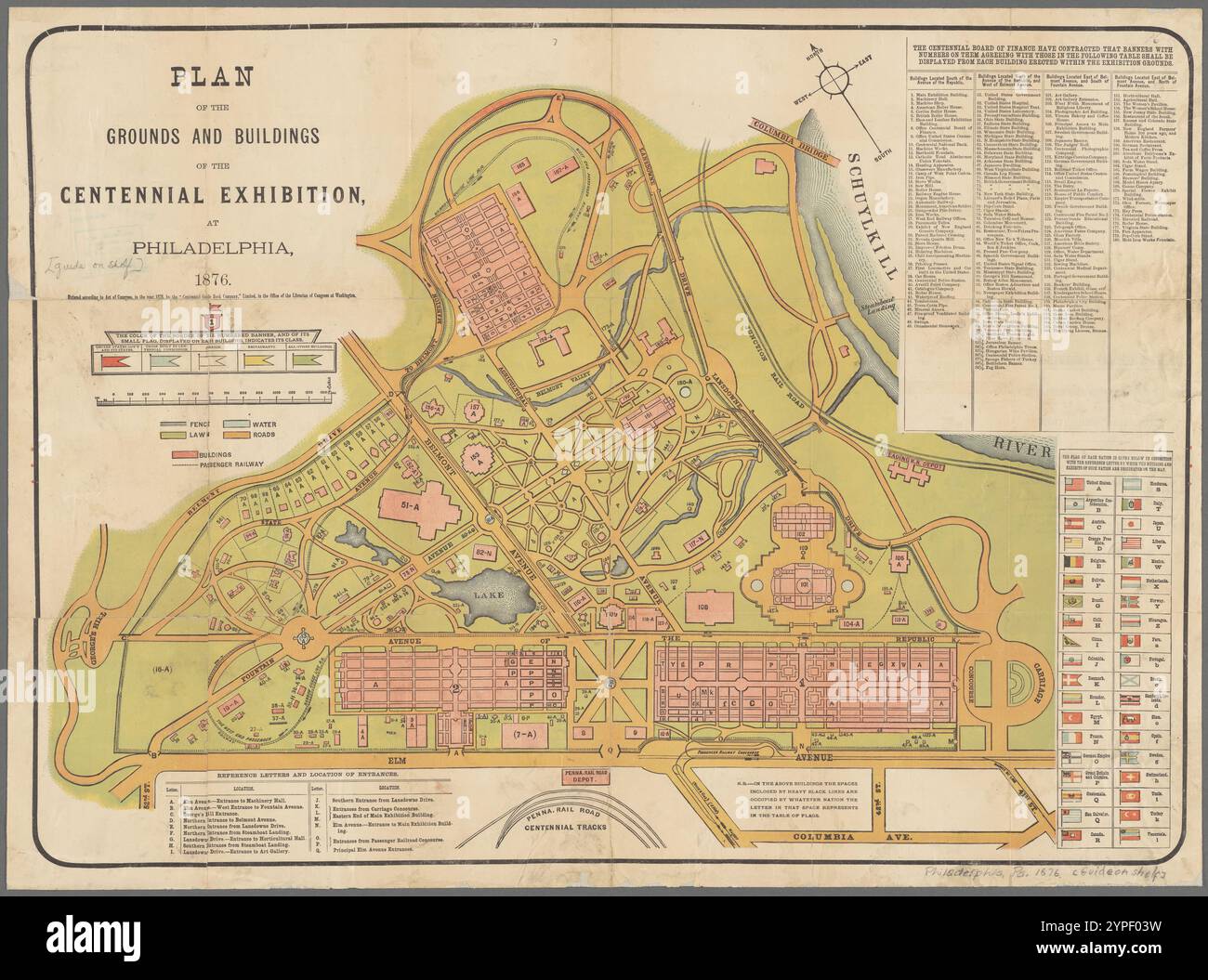 Plan of the grounds and buildings of the Centennial Exhibition at ...