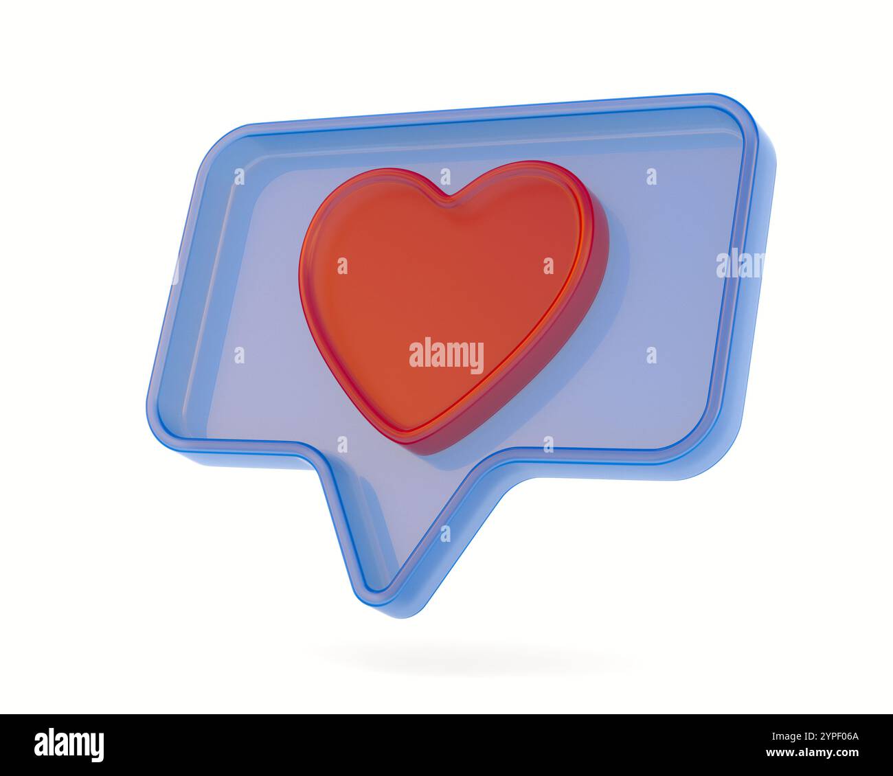 Heart icon on speech Cut Out Stock Images & Pictures - Alamy