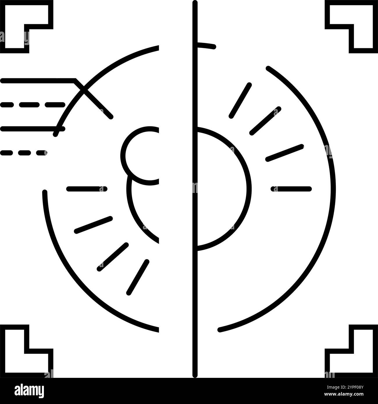 iris scan biometric line icon vector illustration Stock Vector Image & Art - Alamy