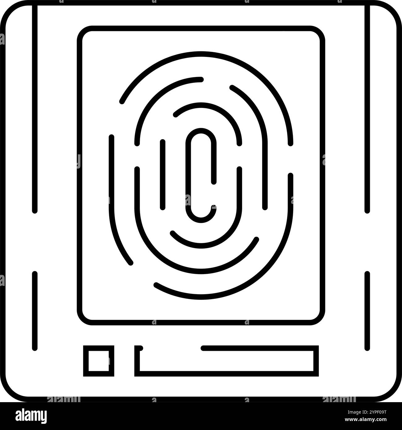 sensor biometric line icon vector illustration Stock Vector Image & Art ...