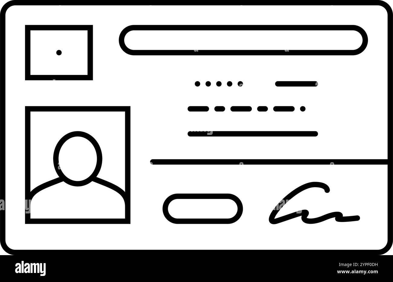 id card biometric line icon vector illustration Stock Vector Image ...