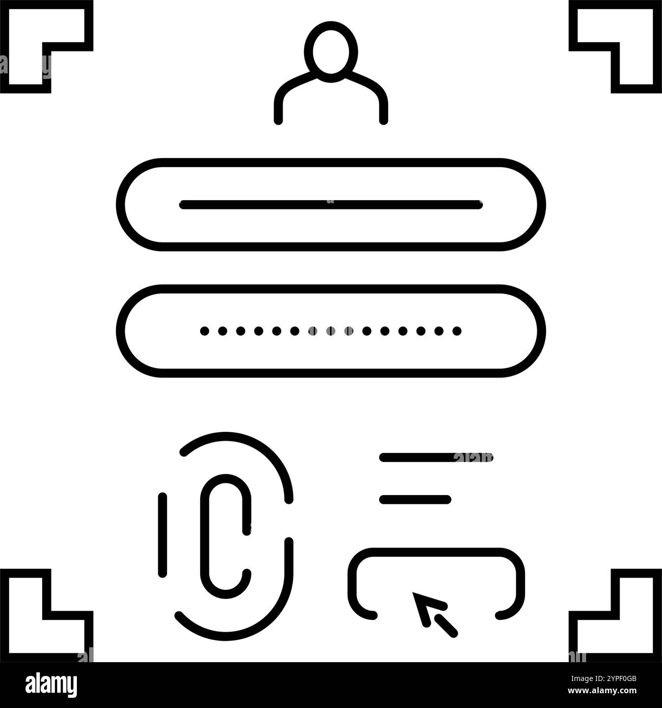 encryption biometric line icon vector illustration Stock Vector Image ...