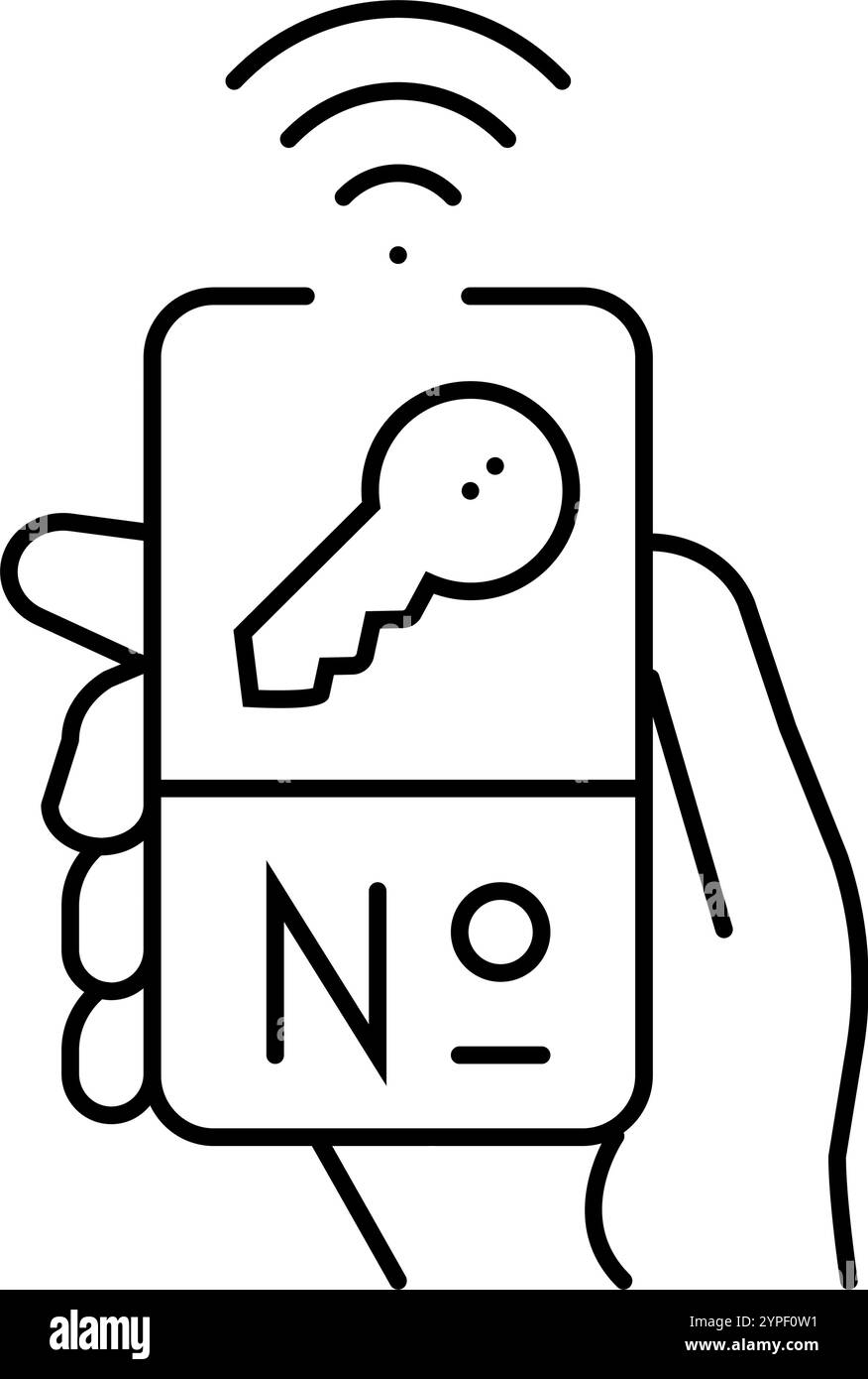 room key hospitality hotel line icon vector illustration Stock Vector ...