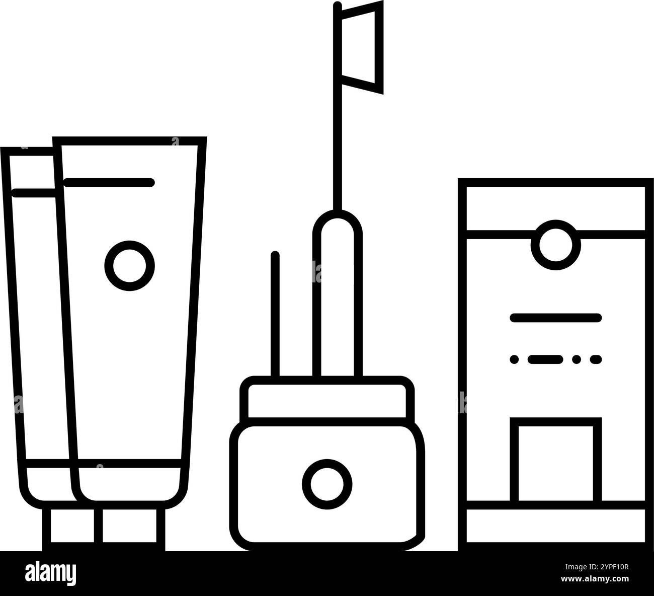 in room safe hospitality hotel line icon vector illustration Stock ...