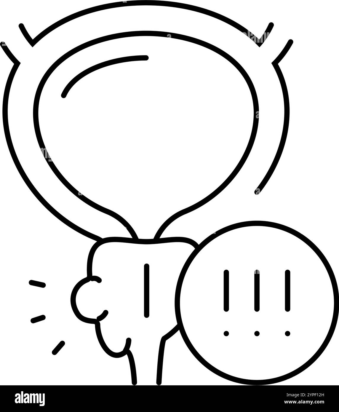 prostate health man disease line icon vector illustration Stock Vector ...